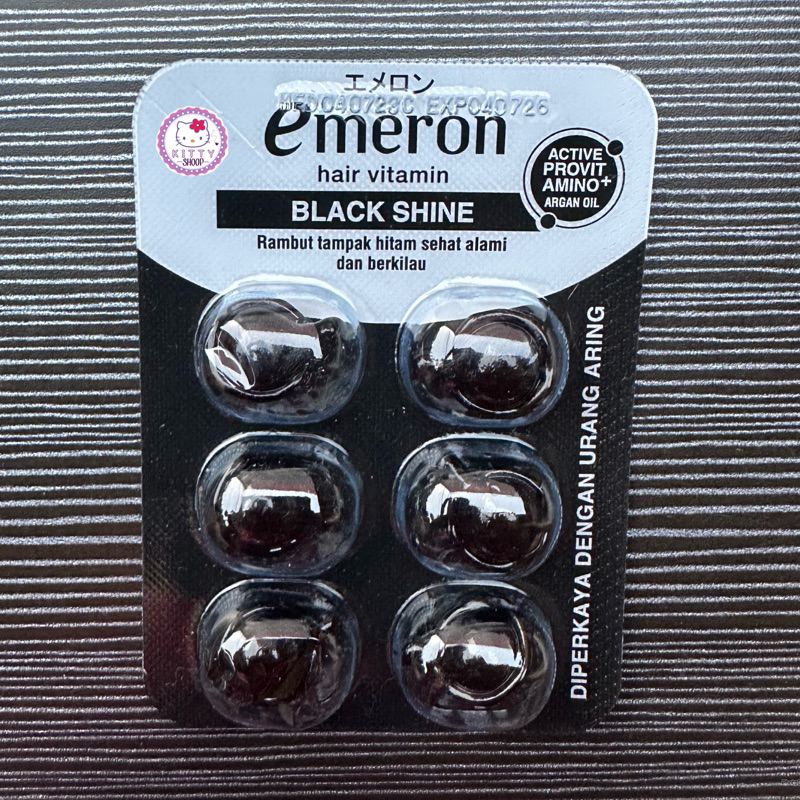 Jual EMERON Hair Vitamin Black & Shine 6X1ml | Shopee Indonesia