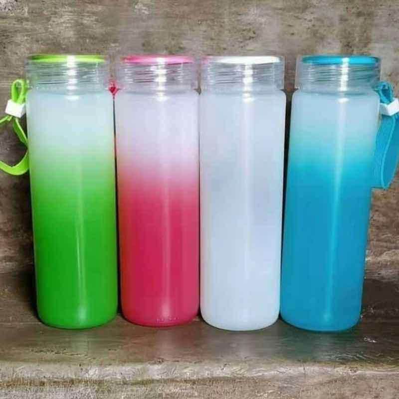 Jual botol kaca slim gradasi / warna gradasi / botol / souvenir / botol ...