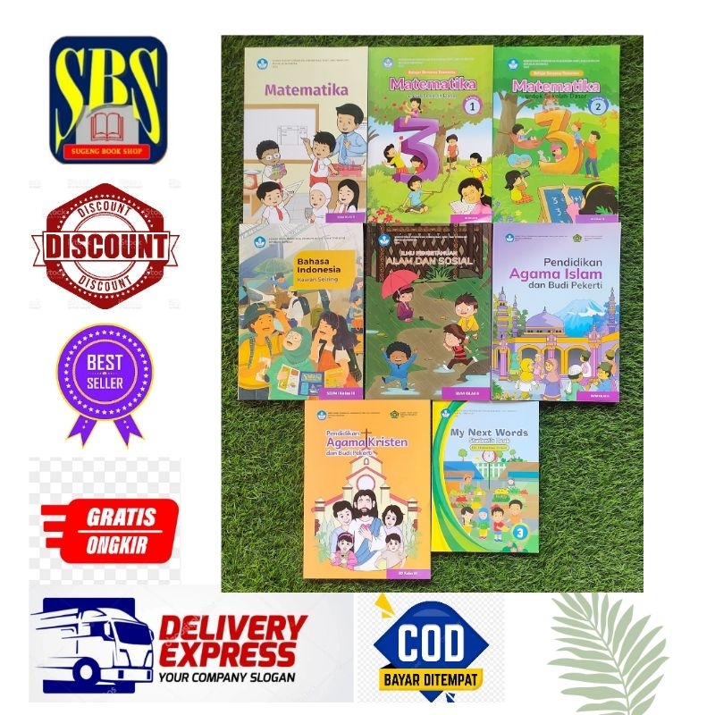 Jual BUKU PAKET KURIKULUM MERDEKA KELAS 3 SD/MI MATEMATKA. B INDONESIA, B INGGRIS,IPAS,PAI,PAK ...