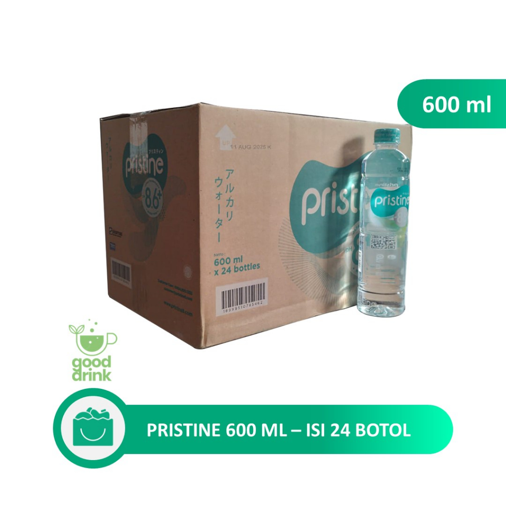 Jual Pristine Air Mineral Sehat 1 Dus Isi 24 Kemasan Botol 600 ml | Shopee Indonesia