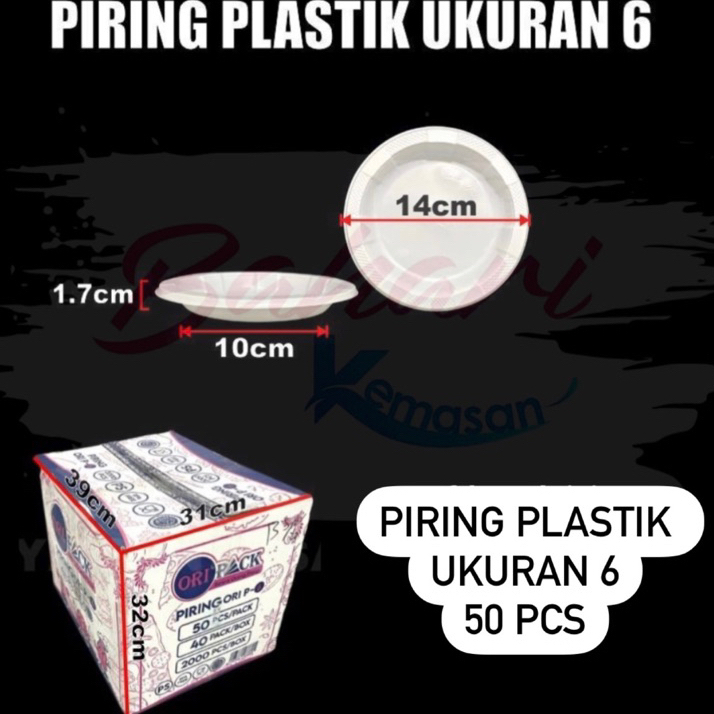 Jual PIRING PLASTIK UKURAN 6 (50 PCS) | Shopee Indonesia