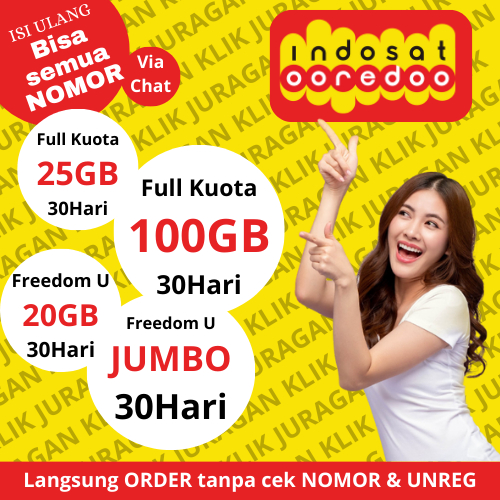 Jual [LANGSUNG ORDER] PAKET DATA KUOTA INDOSAT SENSASI FULL 50GB 70GB ...