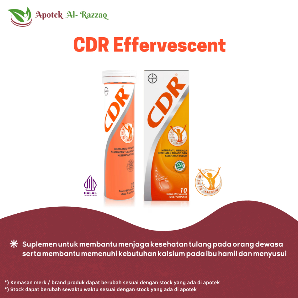 Jual CDR 10 Tablet Effervescent - Kesehatan Tulang dan Tubuh | Shopee ...