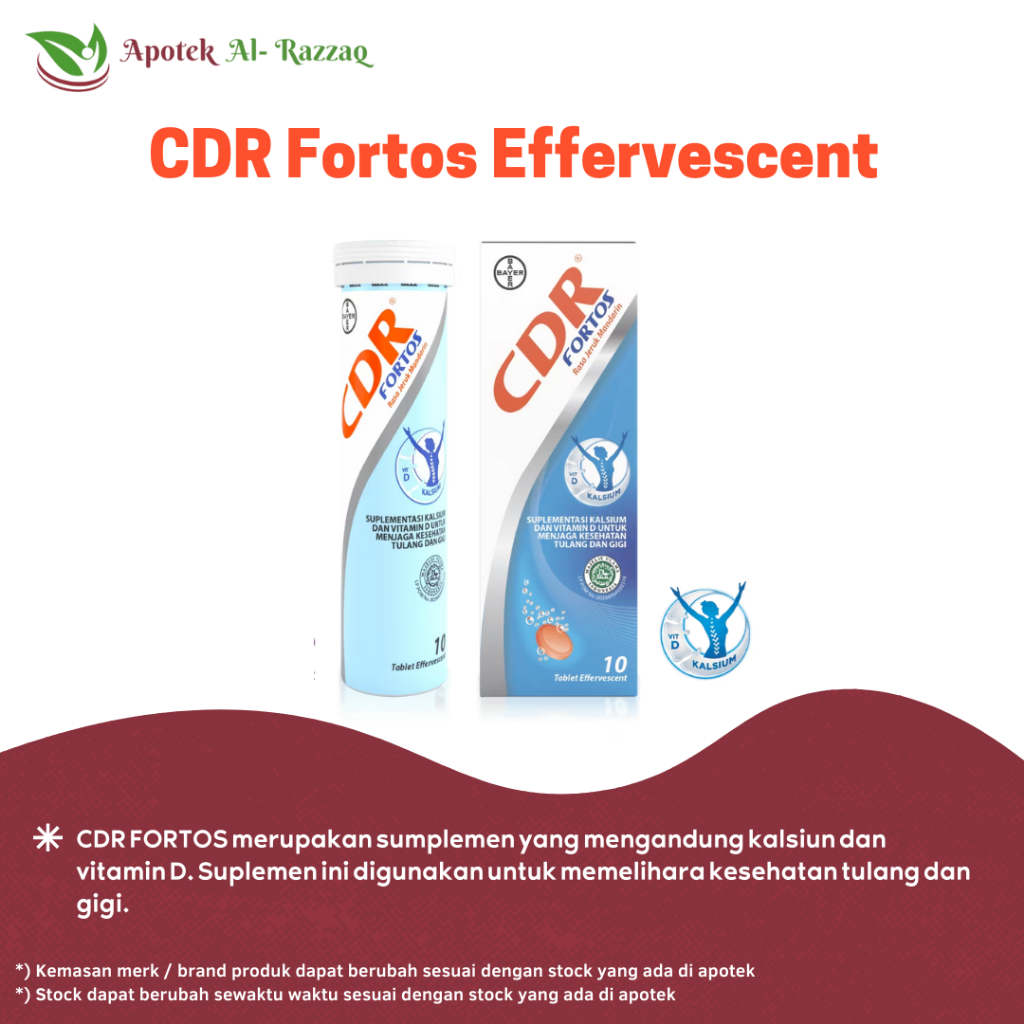 Jual CDR Fortos 10 Tablet Effervescent - Kesehatan Tulang dan Gigi ...