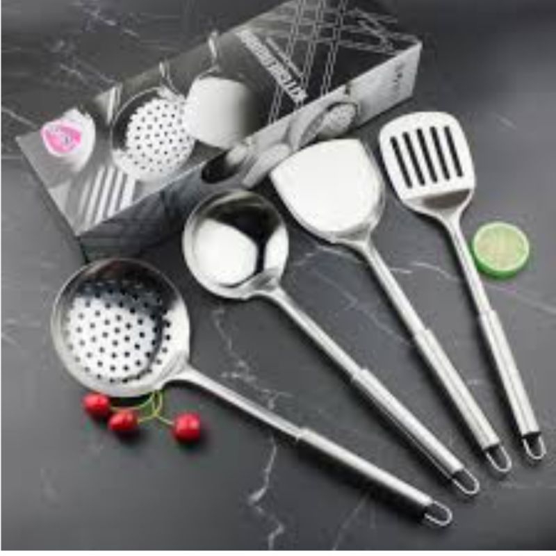 Jual Falecia7 Sendok Masak Dapat 4 Sendok Goreng Gulai Spatula ...