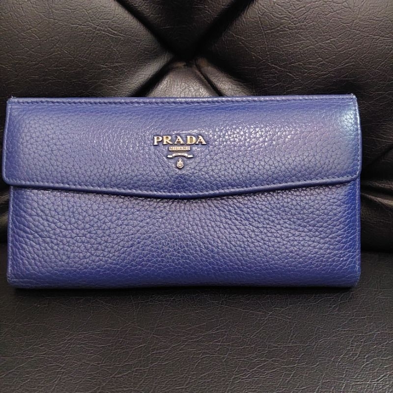 Jual dompet prada bekas /preloved /second kulit asli | Shopee Indonesia