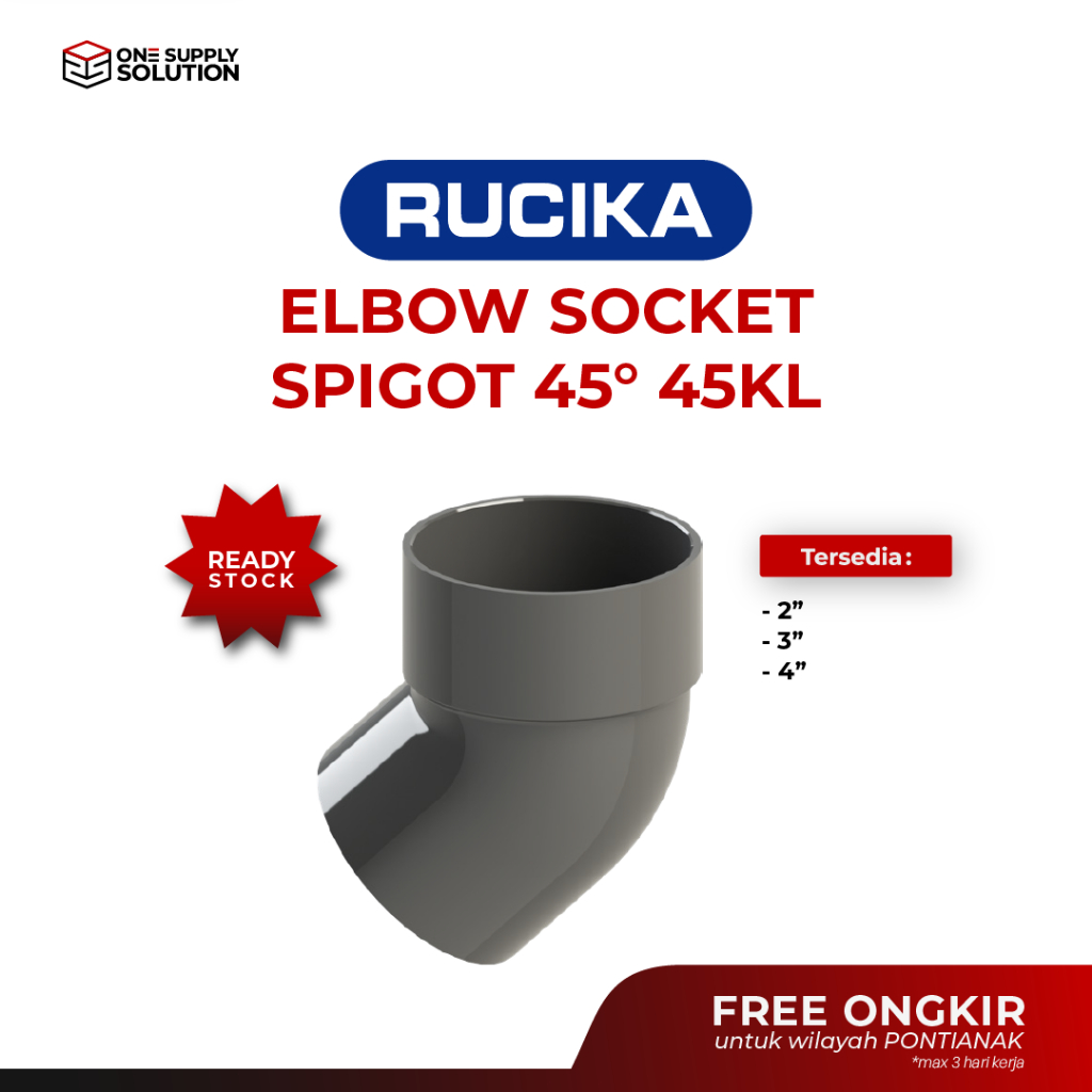 Jual Rucika Special Fitting - Elbow Socket Spigot 45° 45KL | Shopee ...