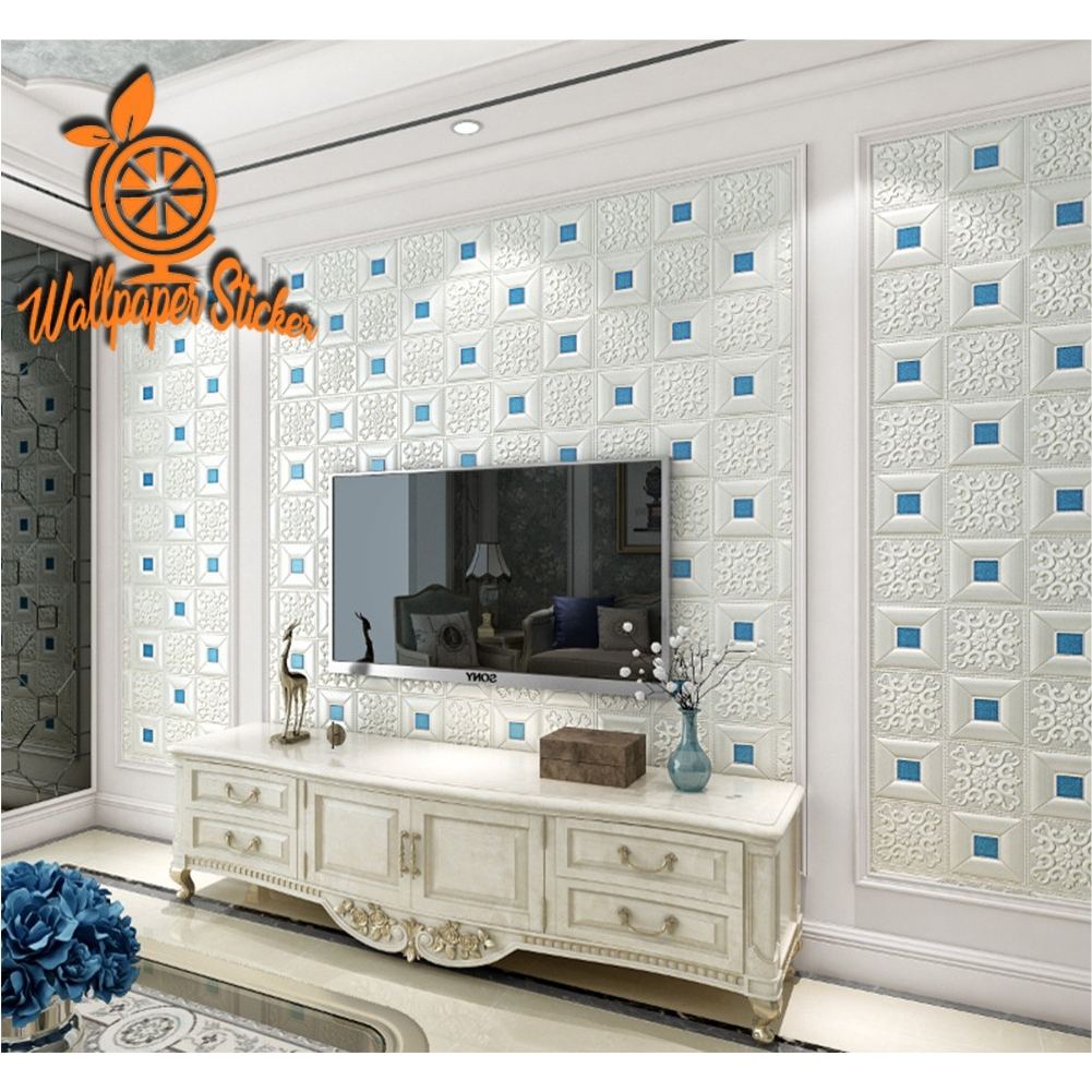 Jual PAKET 10 LEMBAR Wallpaper 3D Ukuran 38CM X 70CM Foam Bata ...