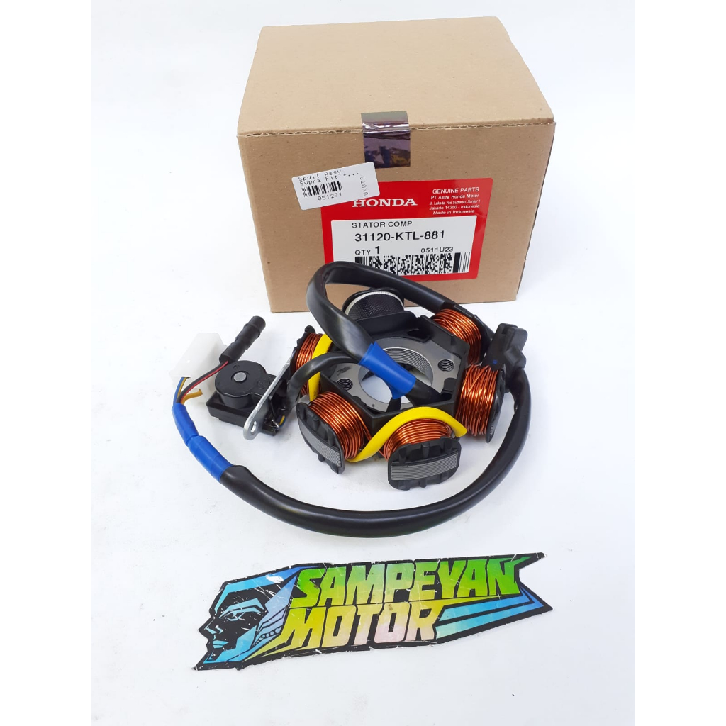 Jual Spull Spul Stator Assy Honda Supra Fit Set Pulser Original AHM 31120-KTL-881 | Shopee Indonesia