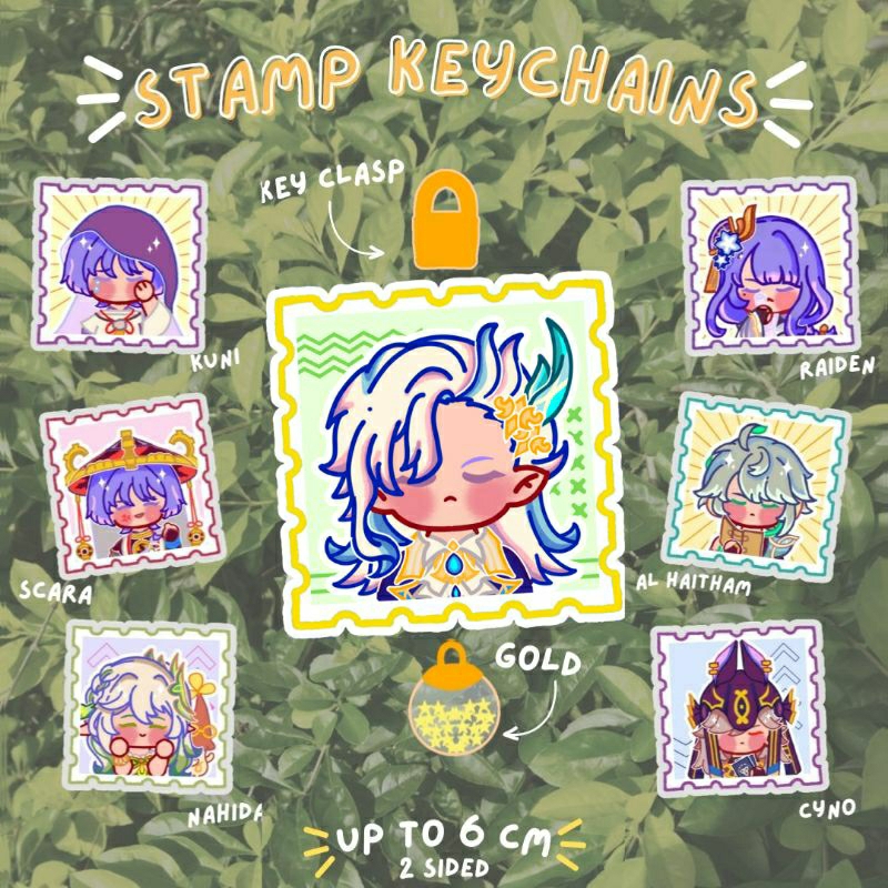 Jual Stamp Keychains Genshin | Gantungan kunci Neuvilette Focalors ...