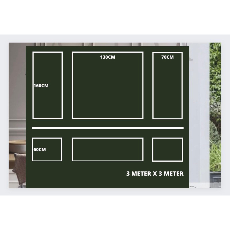 Jual (GRATIS LEM) Paket Set Wall Moulding Ukuran Dinding 3M X 3M ...