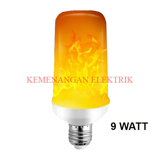 Jual OSKA LAMPU BOHLAM EFEK API 9W LED FLAME EFFECT BULB CAFE 9 WATT 9 ...