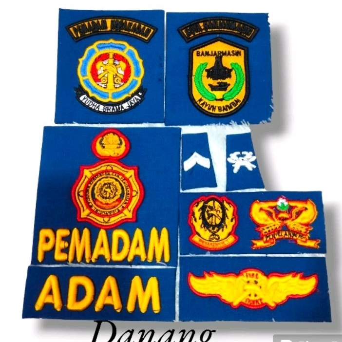 Jual atribut logo pemadam bordir timbul damkar pake pengeras | Shopee Indonesia
