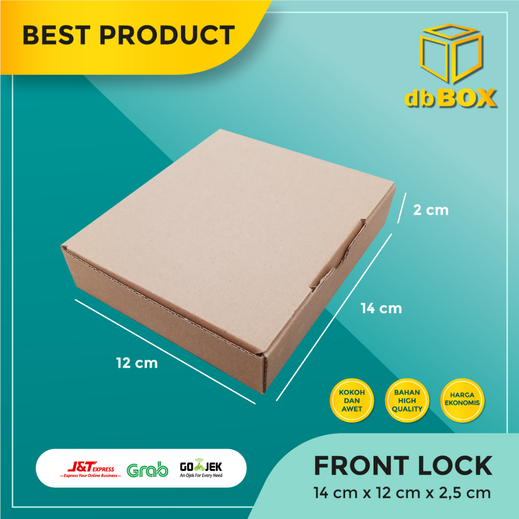 Jual (10Pcs) Kardus karton uk.14x12x2,5 cm --Die Cut dan easy usage ...