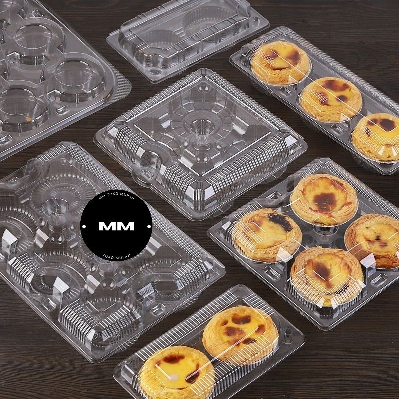 Jual 10pcs 6LBG mika egg tart mika pie kemasan box egg tart mini cake ...