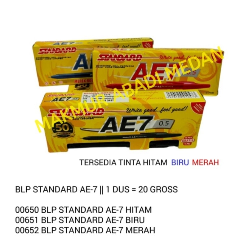 Jual Blp Standard /Pulpen Standard AE7 0.5mm / Pena Standard AE7 0.5mm ...