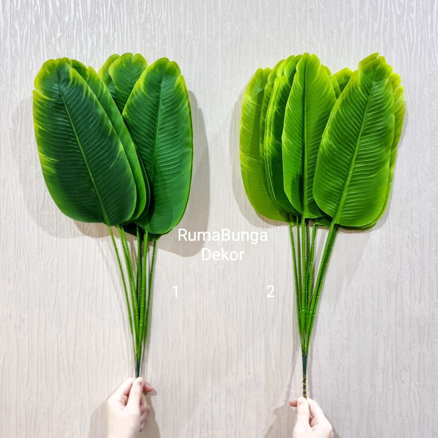 Jual Daun Pisang Artificial Banana Leaf x1 ( Ada 2 Warna ) | Shopee ...