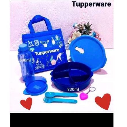 Jual Fit To Go Tupperware bekal makan sekat 4 lengkap | Shopee Indonesia