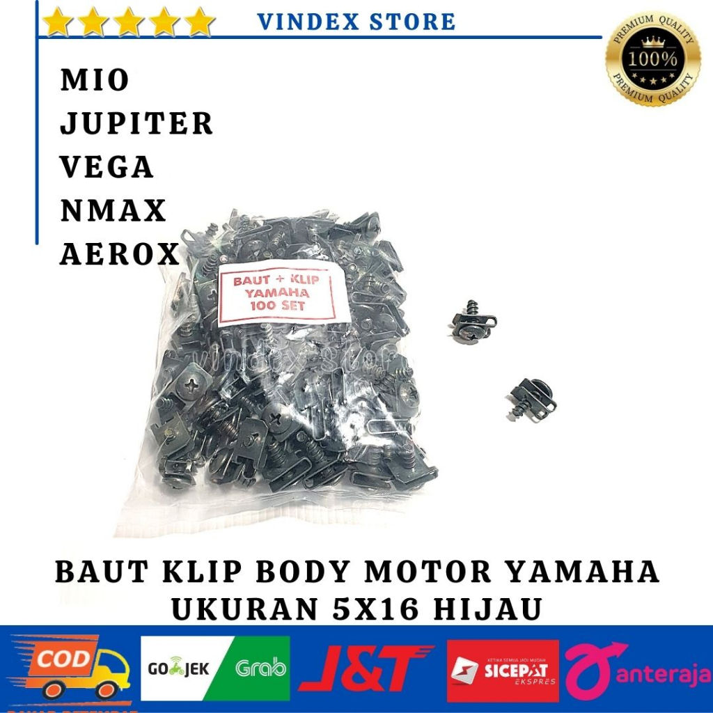 Jual BAUT KLIP BODY MOTOR YAMAHA MIO JUPITER VEGA NMAX AEROX UKURAN ...
