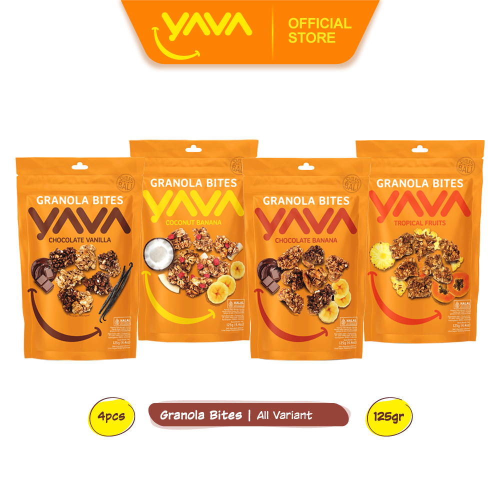 Jual YAVA Paket Granola Bites 4 Rasa (4 x 125g) | Shopee Indonesia