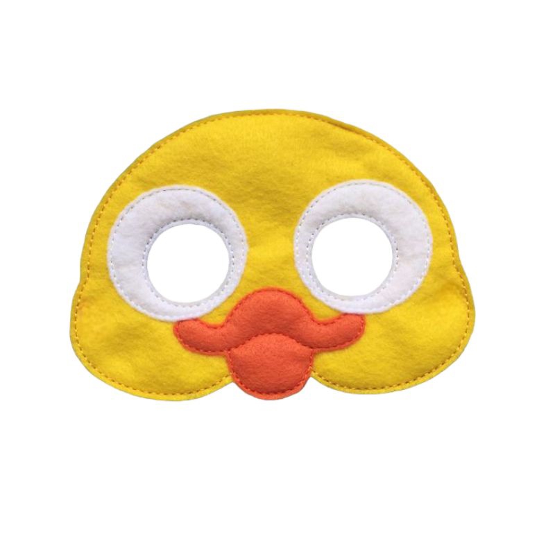 Jual Topeng Hewan Karakter Bebek Kuning Bahan Kain Boneka Halus Lembut ...