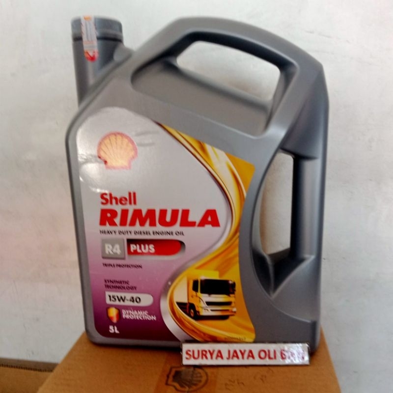 Jual Oli Mobil Diesel Shell Rimula R4 Plus 15W-40 5 Liter 100% ORIGINAL ...