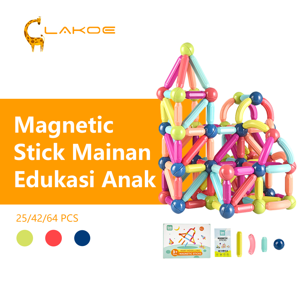 Jual LAKOEOFFICIALMALL Magnetic Stick Merakit Mainan Edukasi Puzzle ...