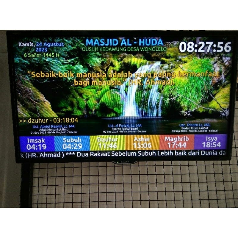Jual Jam Sholat TV Controller Jam Waktu Sholat TV - Jam Sholat TV- Jam ...