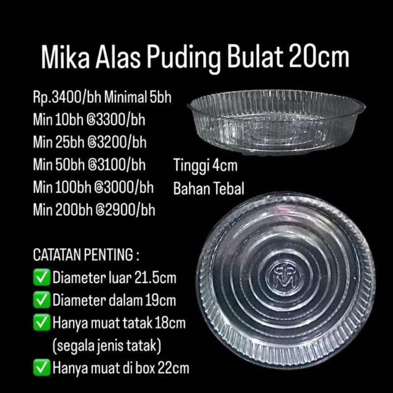 Jual Mika Alas Puding Bulat 20cm | Shopee Indonesia
