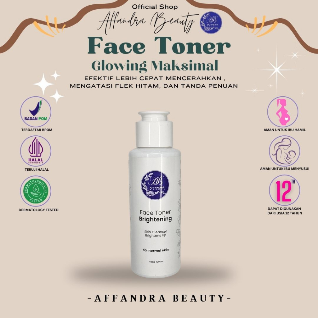 Jual AFFANDRA BEAUTY - BRIGHTENING FACE TONER - FT | Shopee Indonesia