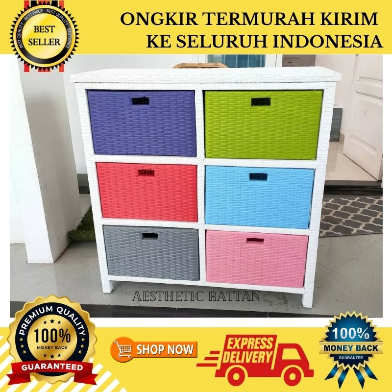 Jual Lemari Rak Kabinet Bupet Buffet Buku Furniture Rotan Rattan ...