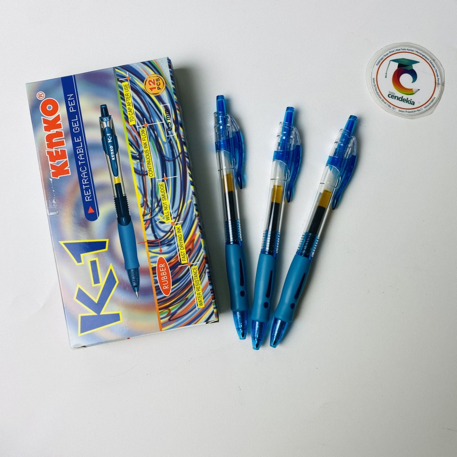 Jual Pulpen KENKO K1 Gel Warna Biru 0.5mm - 1 pcs | Shopee Indonesia