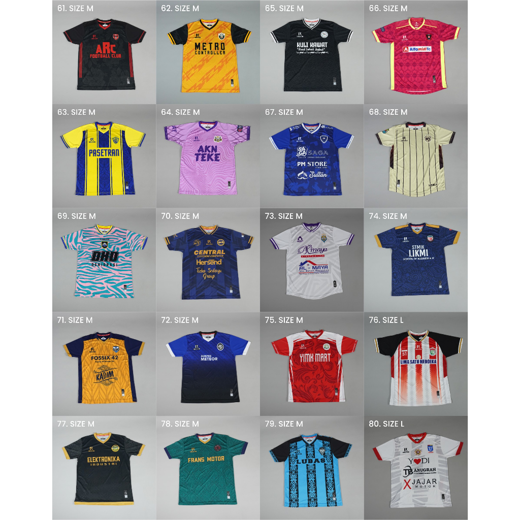 Jual Jersey FUTSAL / BOLA sampel Murah UNILEVEN 73-96 | Shopee Indonesia