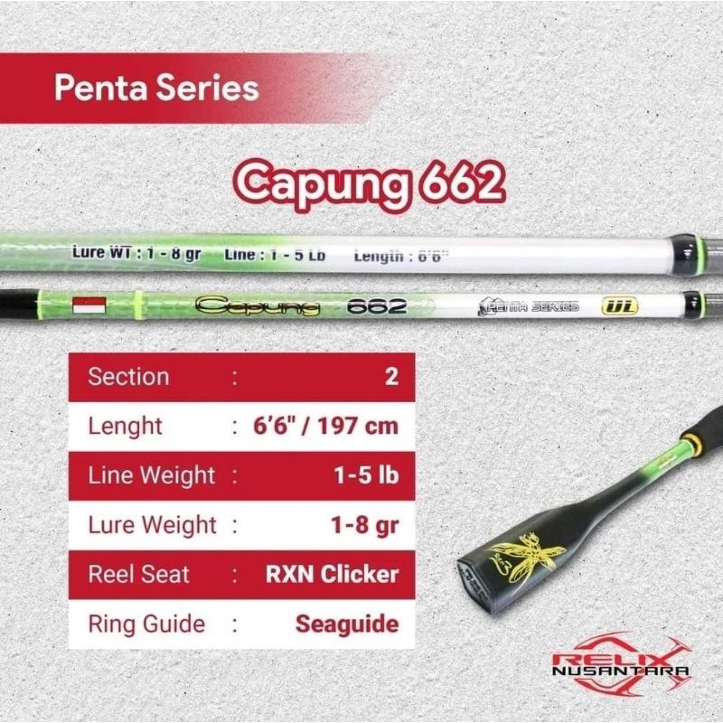 Jual Joran Relix Nusantara Capung 662 gen 3 penta series | Shopee Indonesia
