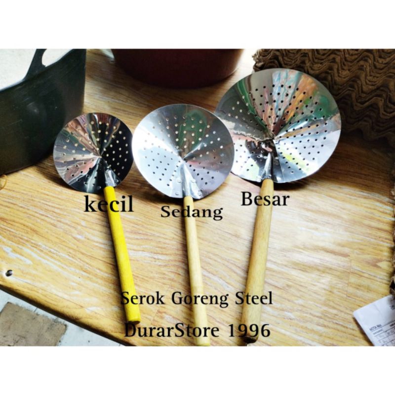 Jual SEROK STEEL/SARINGAN PENGGORENGAN BESI KUAT DAN TEBAL TERMURAH ...