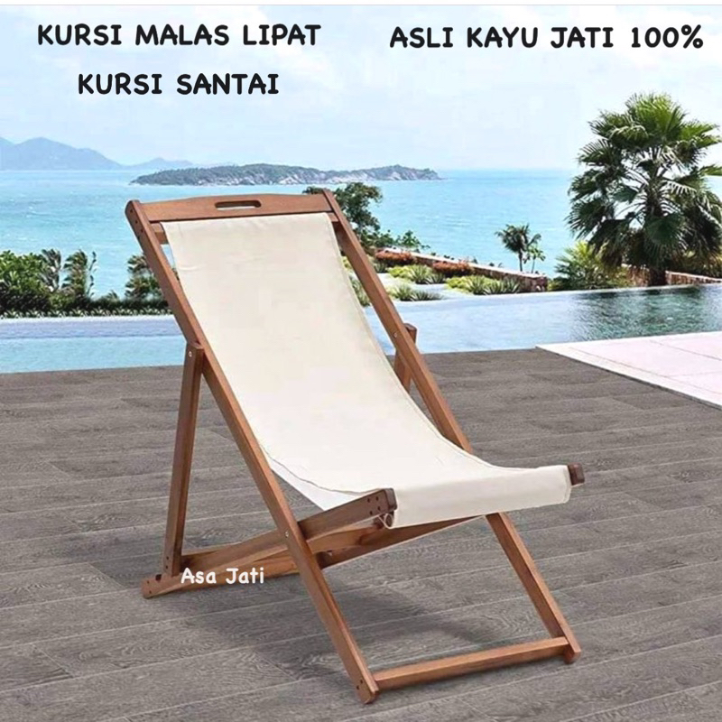 Jual Kursi Malas Lipat Kursi Goyang Bali Kursi Lipat Kayu Jati | Shopee ...