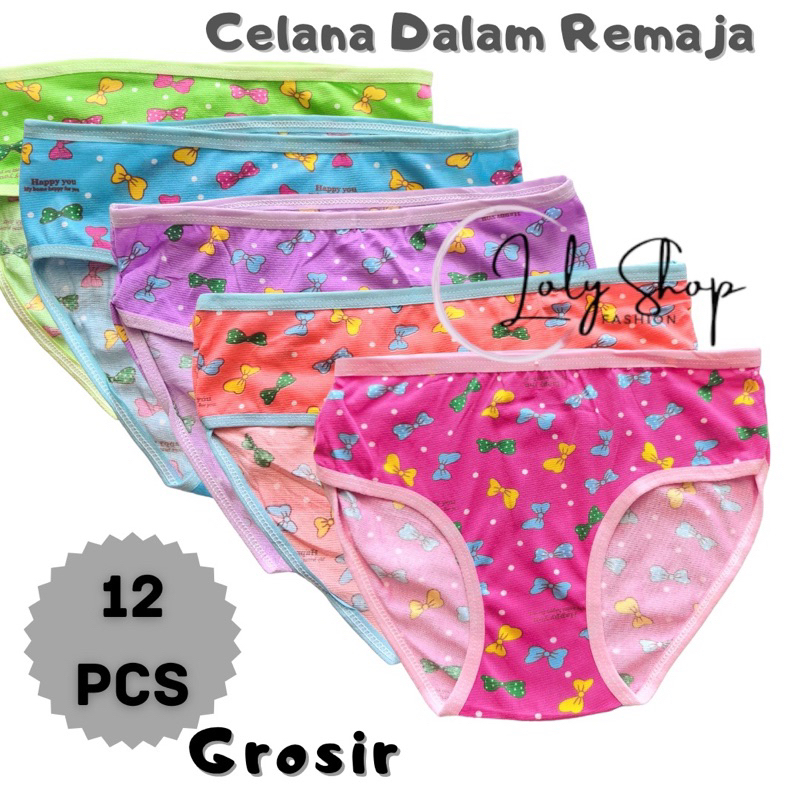 Jual 12 pcs CELANA DALAM WANITA REMAJA /CD ANAK ABG /CD ANAK USIA 8 TAHUN - 13 TAHUN | Shopee ...