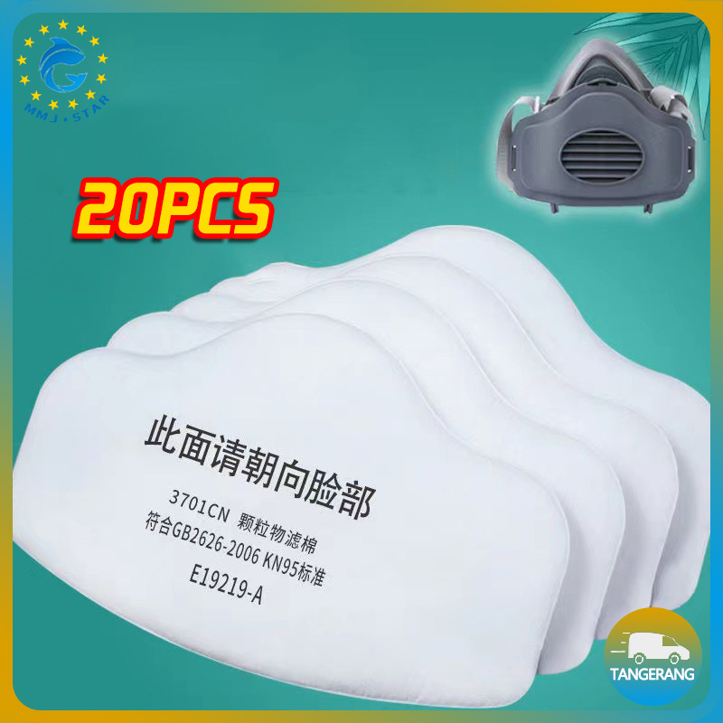 Jual Refill Filter Cotton Untuk Masker Respirator/3200 Debu Masker ...