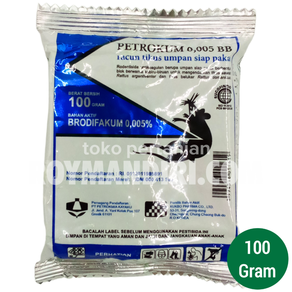 Jual Rodentisida Racun Tikus Petrokum 0,005BB @100 gram | Shopee Indonesia