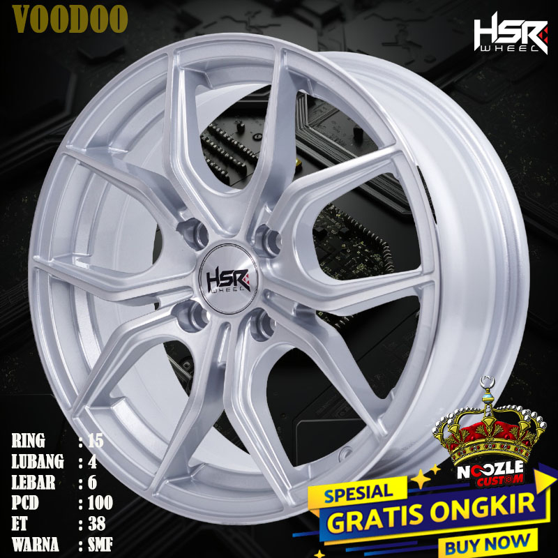 Jual Velg Racing HSR Terbaru Single PCD 4X100 Pelek Mobil Datsun Ayla ...