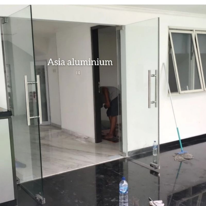 Jual pintu kaca frameless 12mm Tempered | Shopee Indonesia