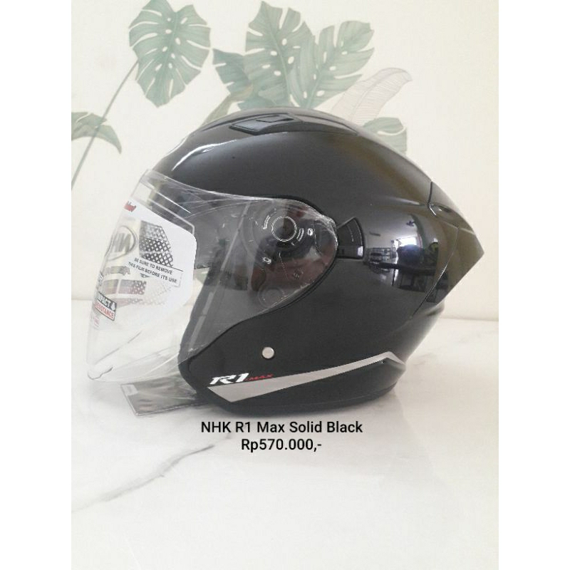 Jual Helm NHK R1 Max Solid Black | Shopee Indonesia