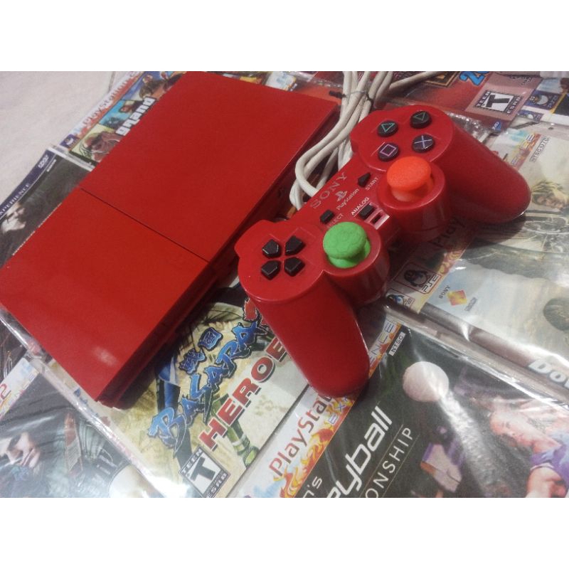 Jual ps2 slim seri 90006 merah ori kaset | Shopee Indonesia