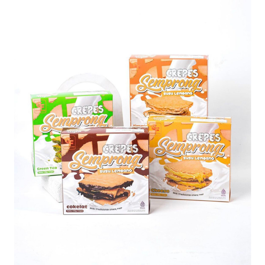 Jual Crepes Semprong Susu Lembang 1 Box isi 12 Pcs Khas Bandung 150 g ...