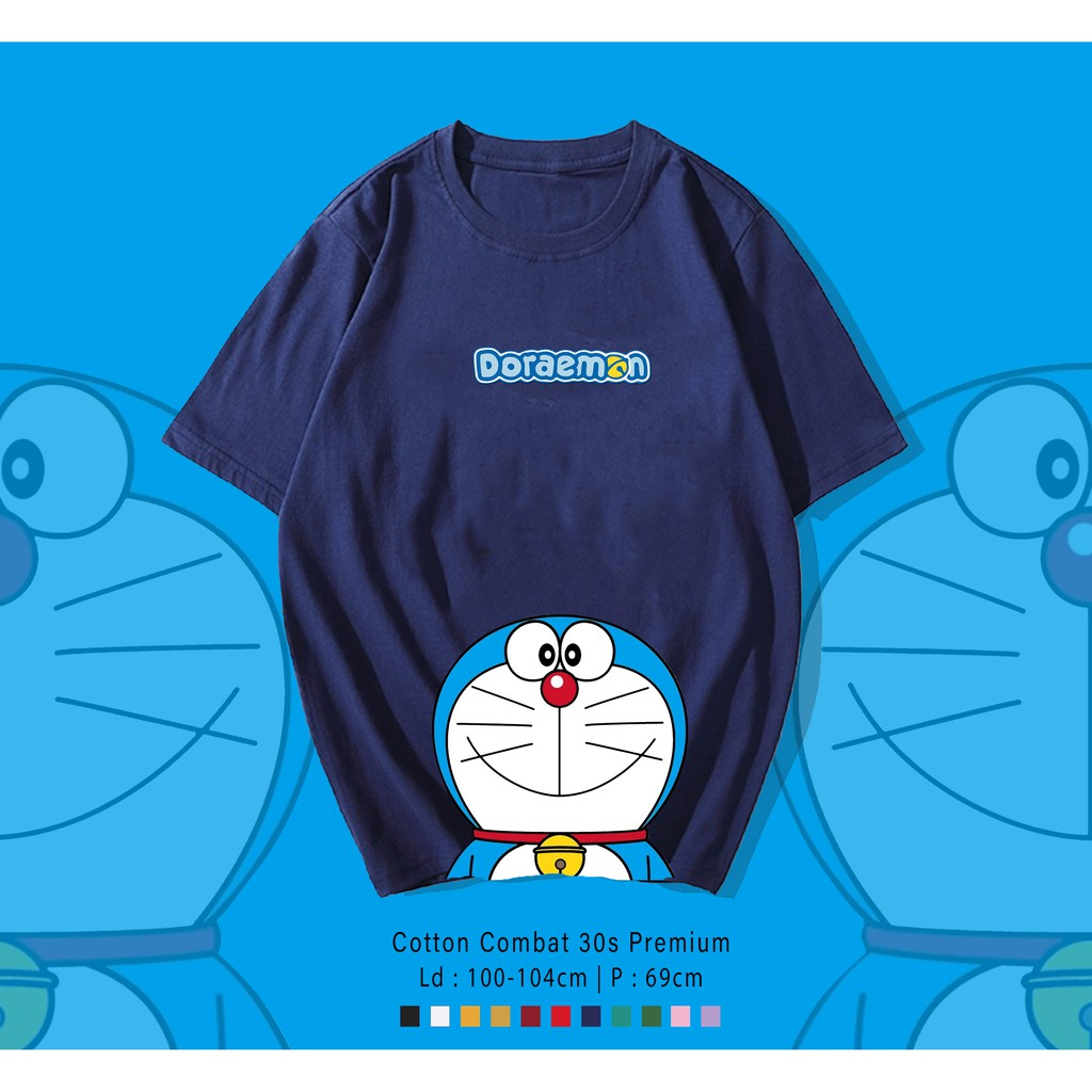 Jual FACE DORAEMON T-SHIRT / KAOS OVERSIZE / UNISEX / PRIA & WANITA ...