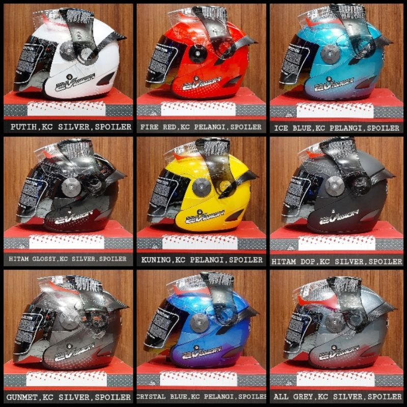 Jual HELM KYT 2 VISION ORIGINAL 100% DOUBEL VISOR LISENSI SNI/DOT PAKET ...