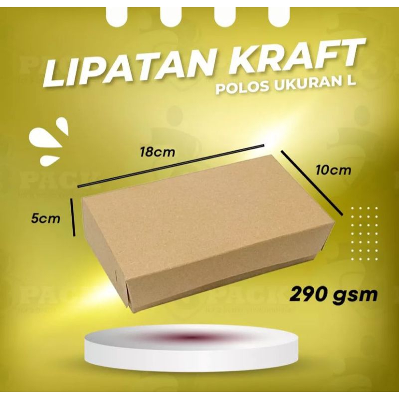 Jual Brown Paper Craft Lunch Box Size L Lembaran/Lipatan-Lunch Box ...