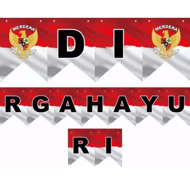 Jual Banner dirgahayu RI HuT RI segi lima | Shopee Indonesia