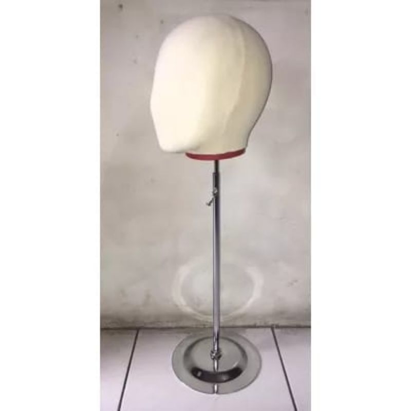 Jual Manekin Kepala Foam Dengan Stand Besi Display Kepala Manekin Foam ...