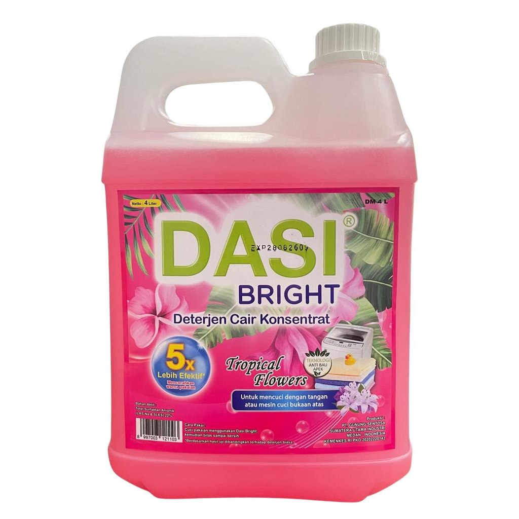 Jual DASI BRIGHT Deterjen Cair Laundry Liquid Detergent 4 LITER - RED ...